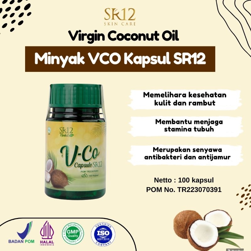 Jual SR12 Minyak Kelapa vico kapsul / vco minyak kelapa murni / Virgin ...