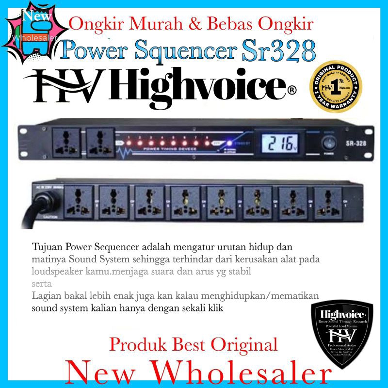 Jual power Controller Sequencer Sr328 Highvoice Original 10 channel | Shopee Indonesia
