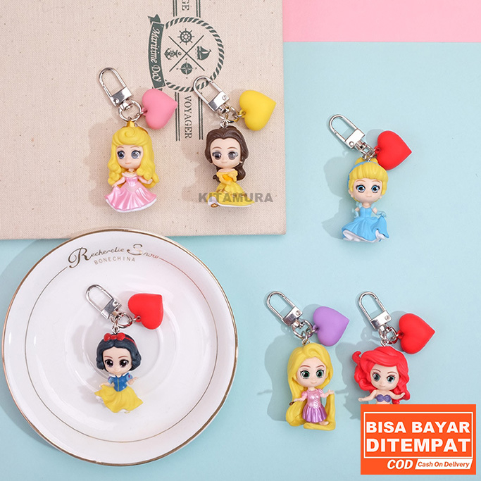Jual AT09 GANTUNGAN KUNCI PRINCESS DISNEY/KEY CHAIN/SOUVENIR/GANTUNGAN ...