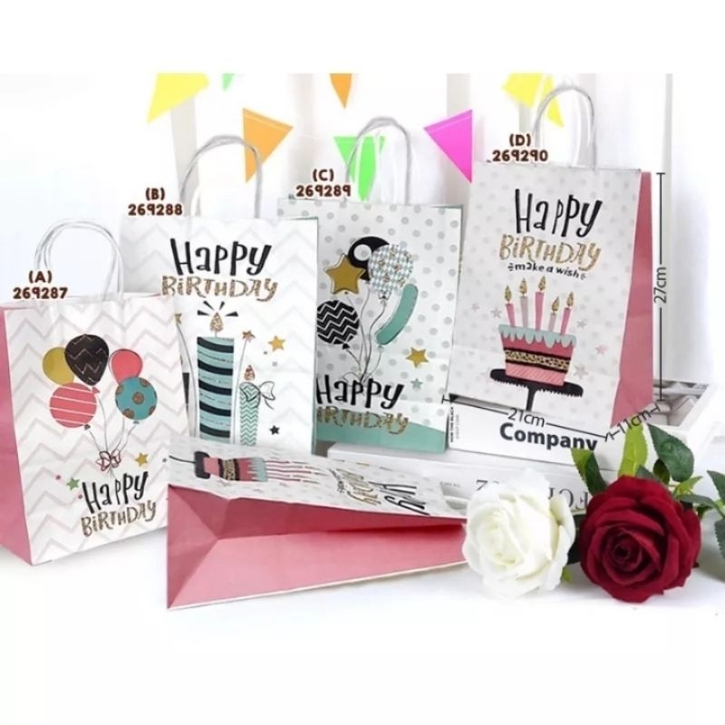 Jual Paperbag Happy Birthday Paper Bag Ulang Tahun Tas Souvenir Ulang ...