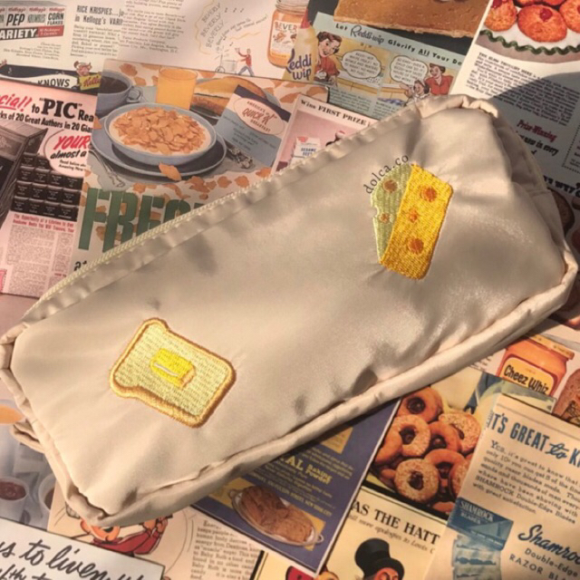 Jual [DOLCA] Toast Cheese Pencil Case Cream Pastel Kotak Pensil BC003 ...