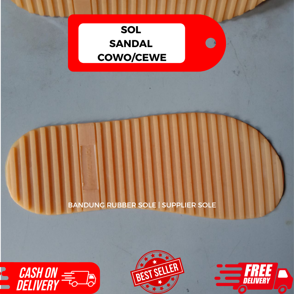 Jual Sol Karet Sandal Pentil Gum Krem - Sol Gum | Shopee Indonesia