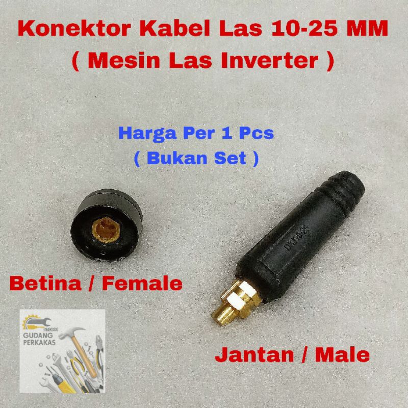 Jual Konektor Kabel Las Inverter 10-25MM - Connector Adapter Cable Las ...