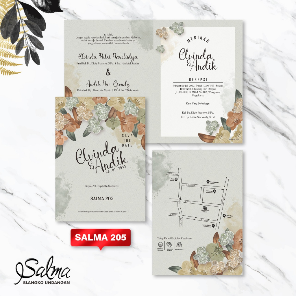 Jual Blangko Undangan Salma 205 | Blangko Undangan | Undangan Murah | Kertas Undangan Kosong ...