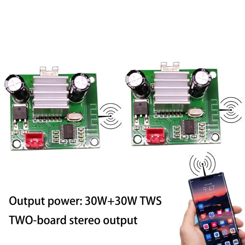 Jual Bluetooth 30W power amplifier TWS speaker sound module board audio ...