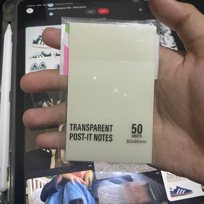 Jual [BISA COD] sticky note transparan plastik / memo plastik ...