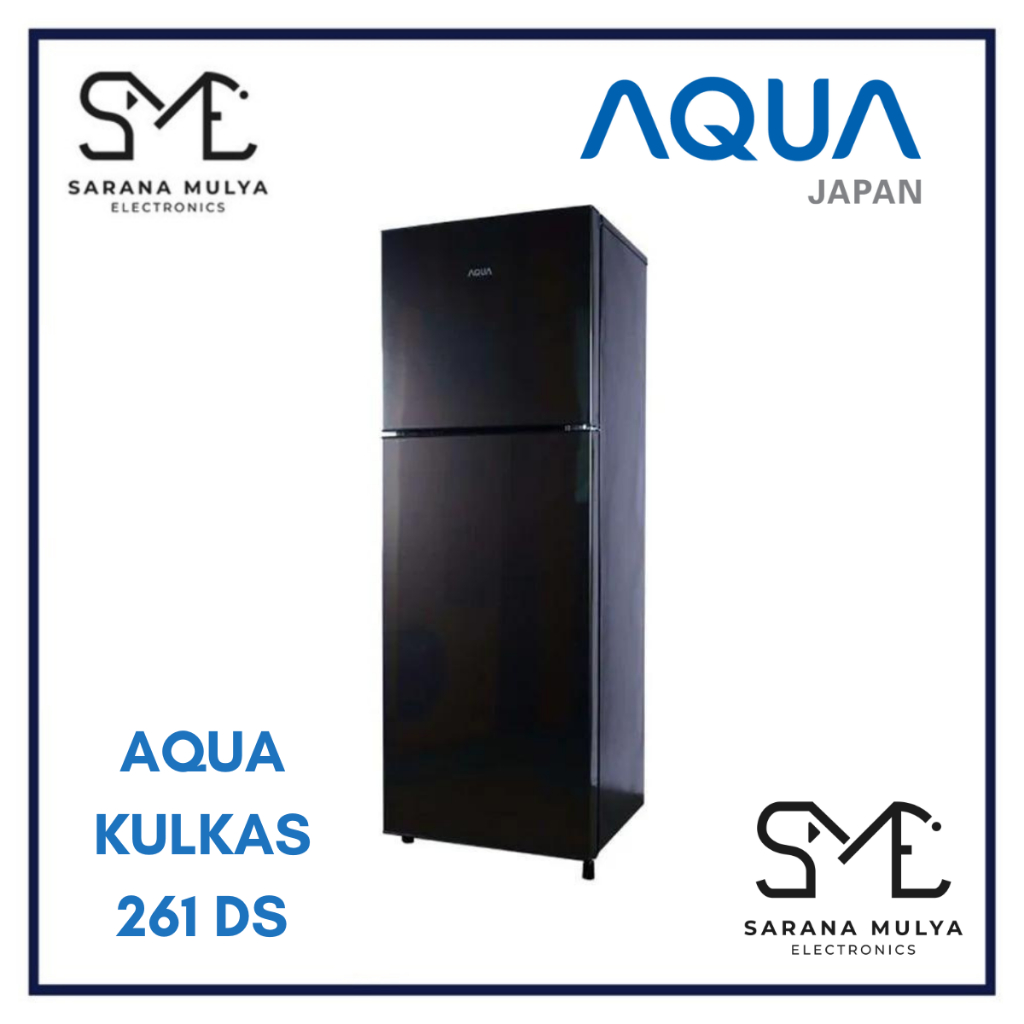Jual AQUA KULKAS 2 PINTU 261DS - LEMARI ES 2 PINTU TANPA BUNGA ES 203L ...