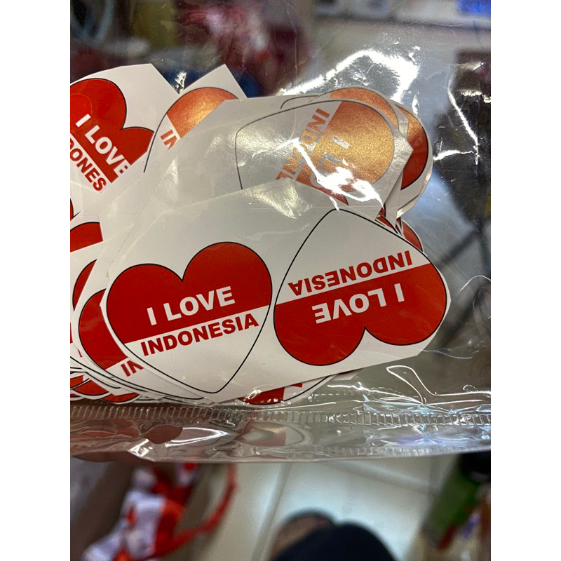 Jual Stiker I Love Indonesia / 17 agustus lomba tema kemerdekaan ...