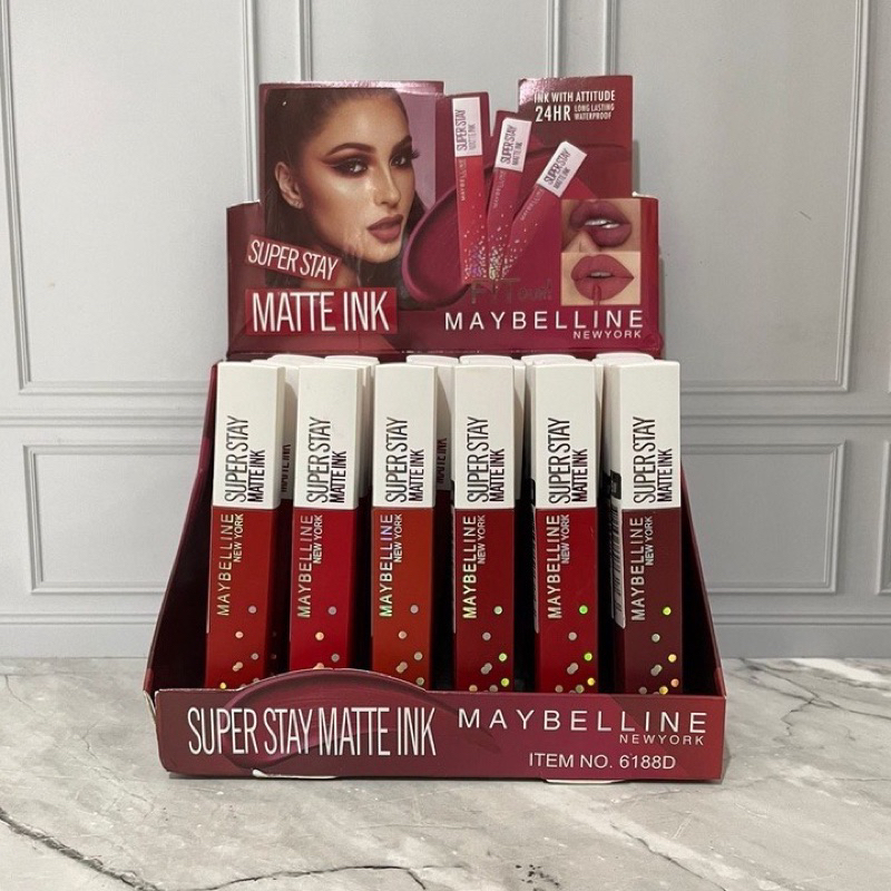 Jual [12PCS] LIPCREAM MAYBELLINE SUPERSTAY MATTE INK 6188D / LIPCREAM ...