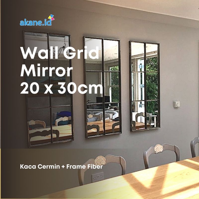 Jual Akane Wall Grid Mirror Kaca Cermin Dekorasi Dinding Model ...