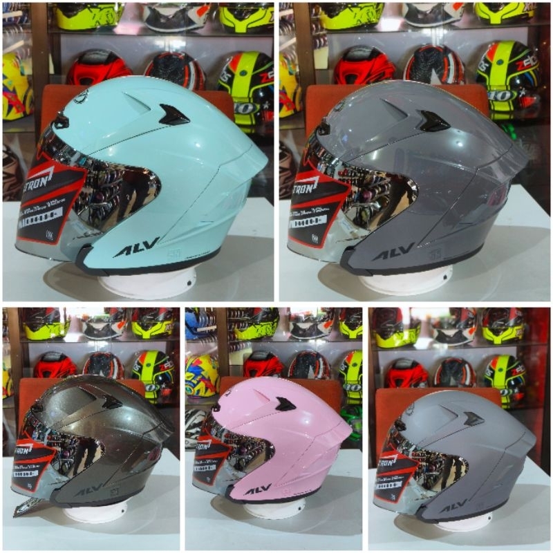 Jual Helm Half Face AlV Ultron Kekinian Kaca Iridium Silver SNI ...
