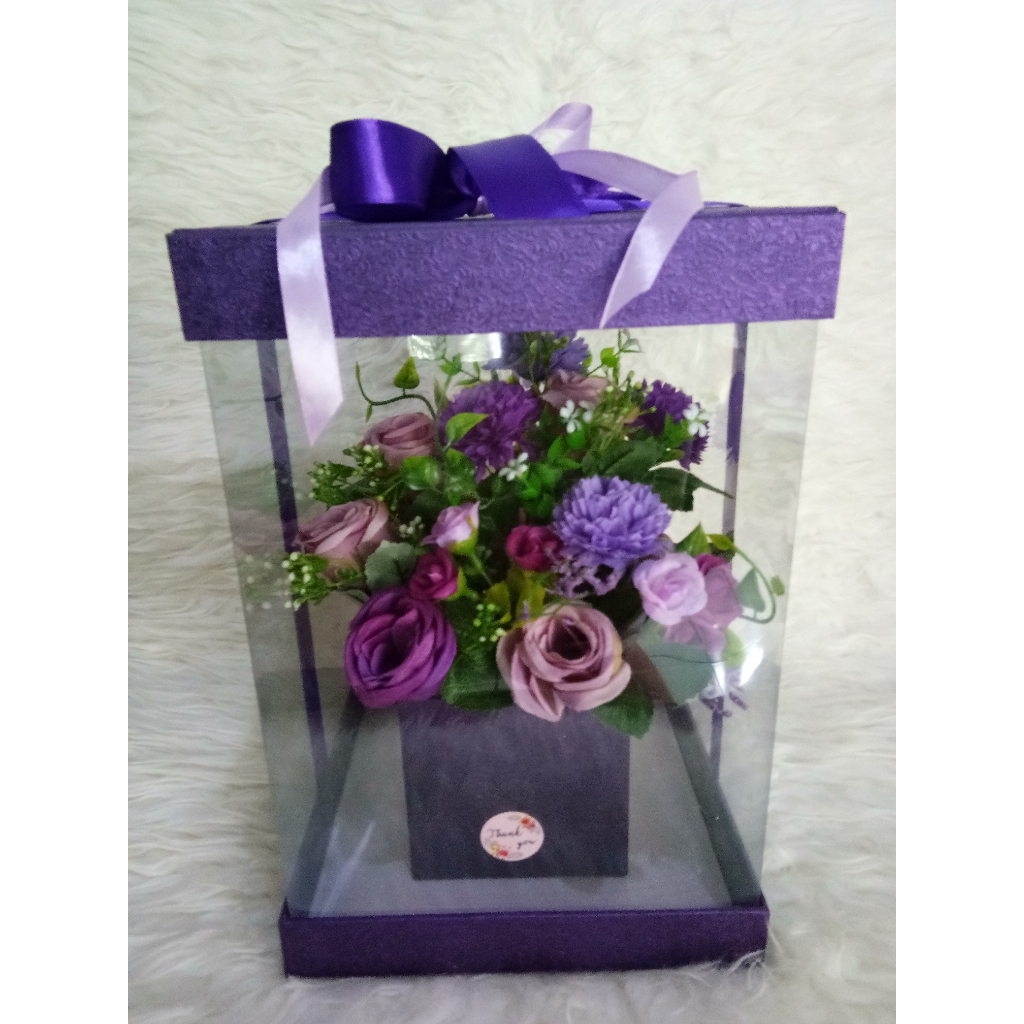 Jual Mika Flower Box 20x20x30/Flower Box Mika Kotak/Flower Box Square ...