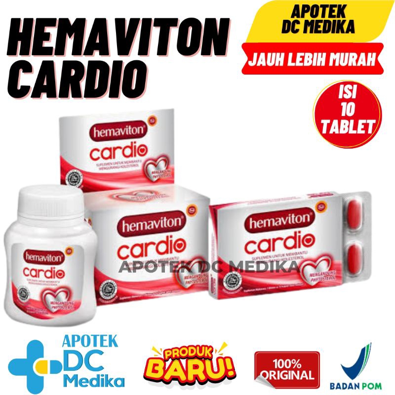 Jual HEMAVITON CARDIO / 10 KAPLET / TABLET / KOLESTEROL / KOLESTROL ...