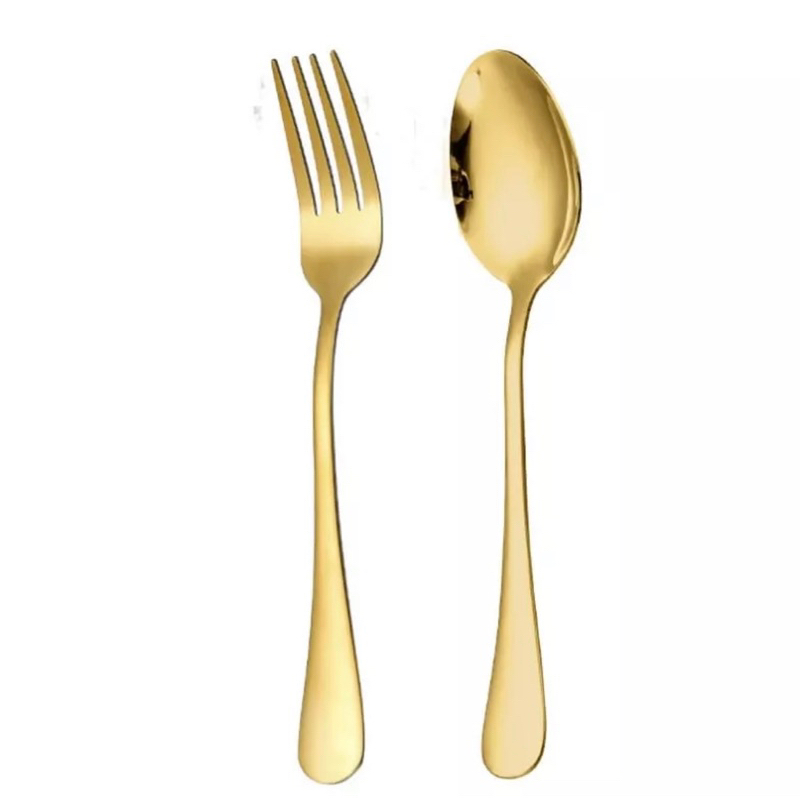 Jual 6pcs sendok makan gold stainless TEBAL PREMIUM / sendok garpu makn ...
