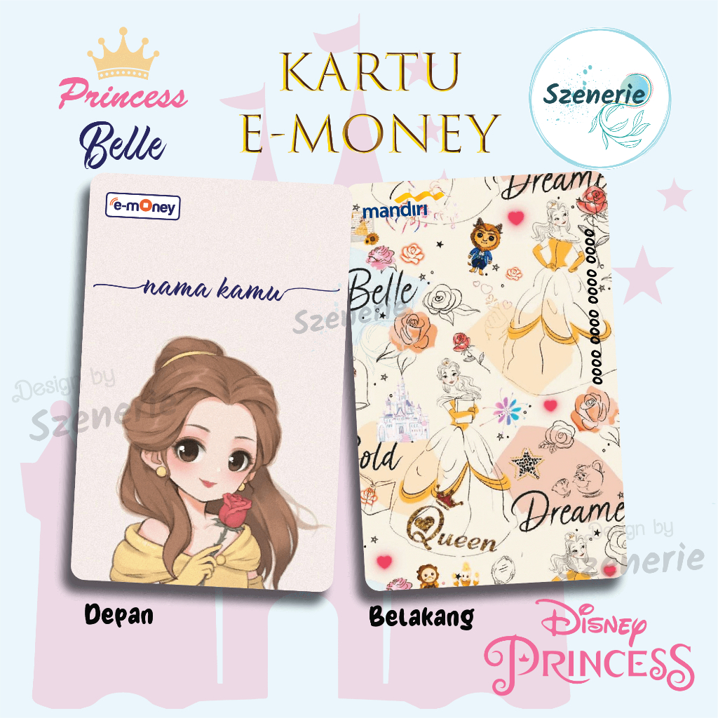 Jual Emoney Princess Disney Girl Cute Flazz gen 2 Kartu E-money Mandiri ...