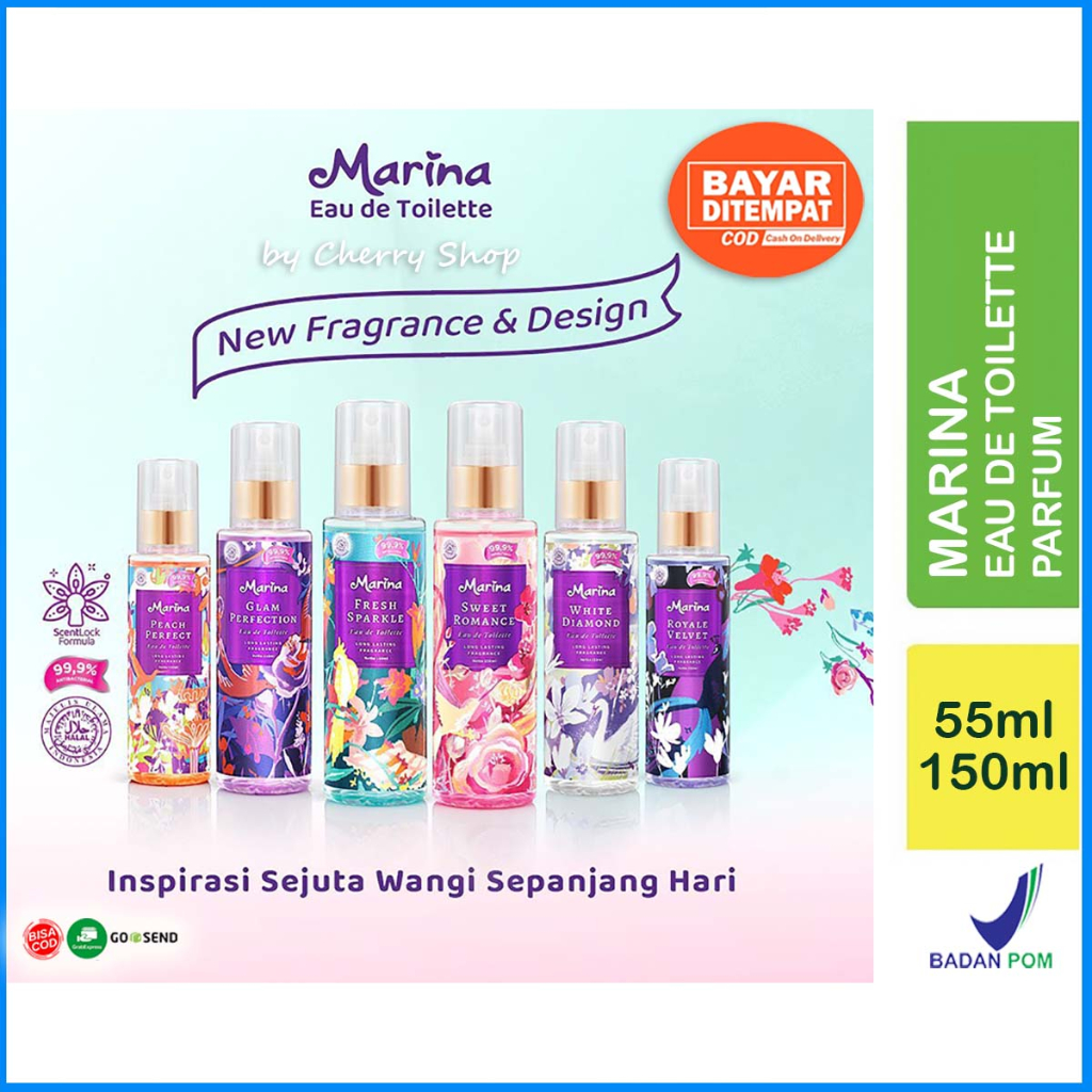 Jual [2 UKURAN 55ML | 150ML | BPOM] PARFUM MARINA EAU DE TOILETTE (EDT ...