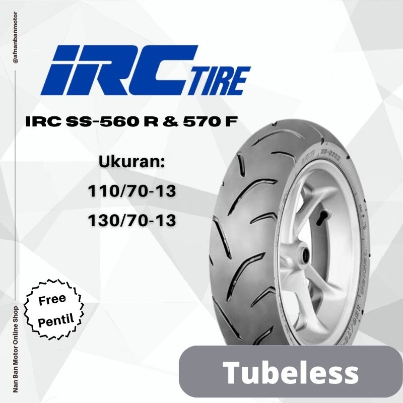 Jual BAN MOTOR IRC SS 560 R & 570 F UKURAN 110/70-13 & 130/70-13 UNTUK ...