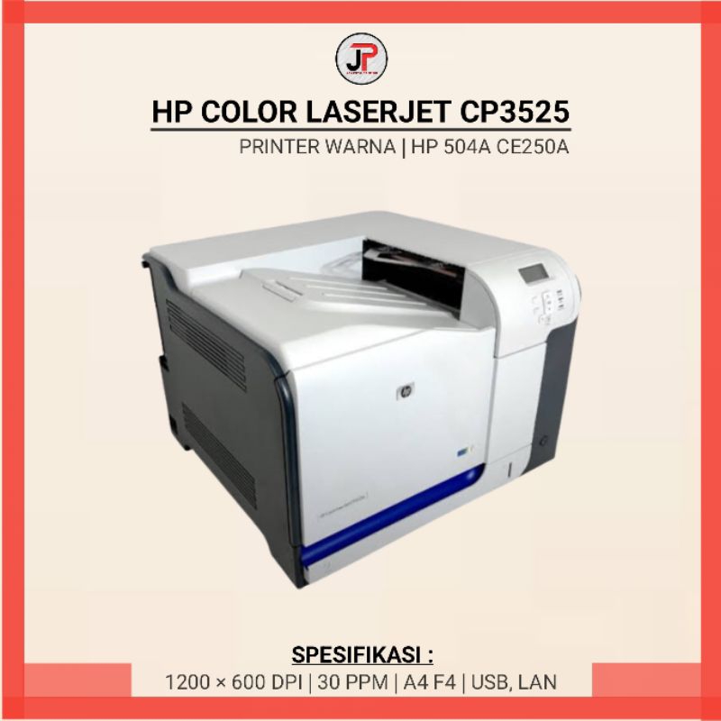 Jual Printer HP Laserjet CP3525dn Laser Color Duplex printer cocok buat cetak sticker dan ...