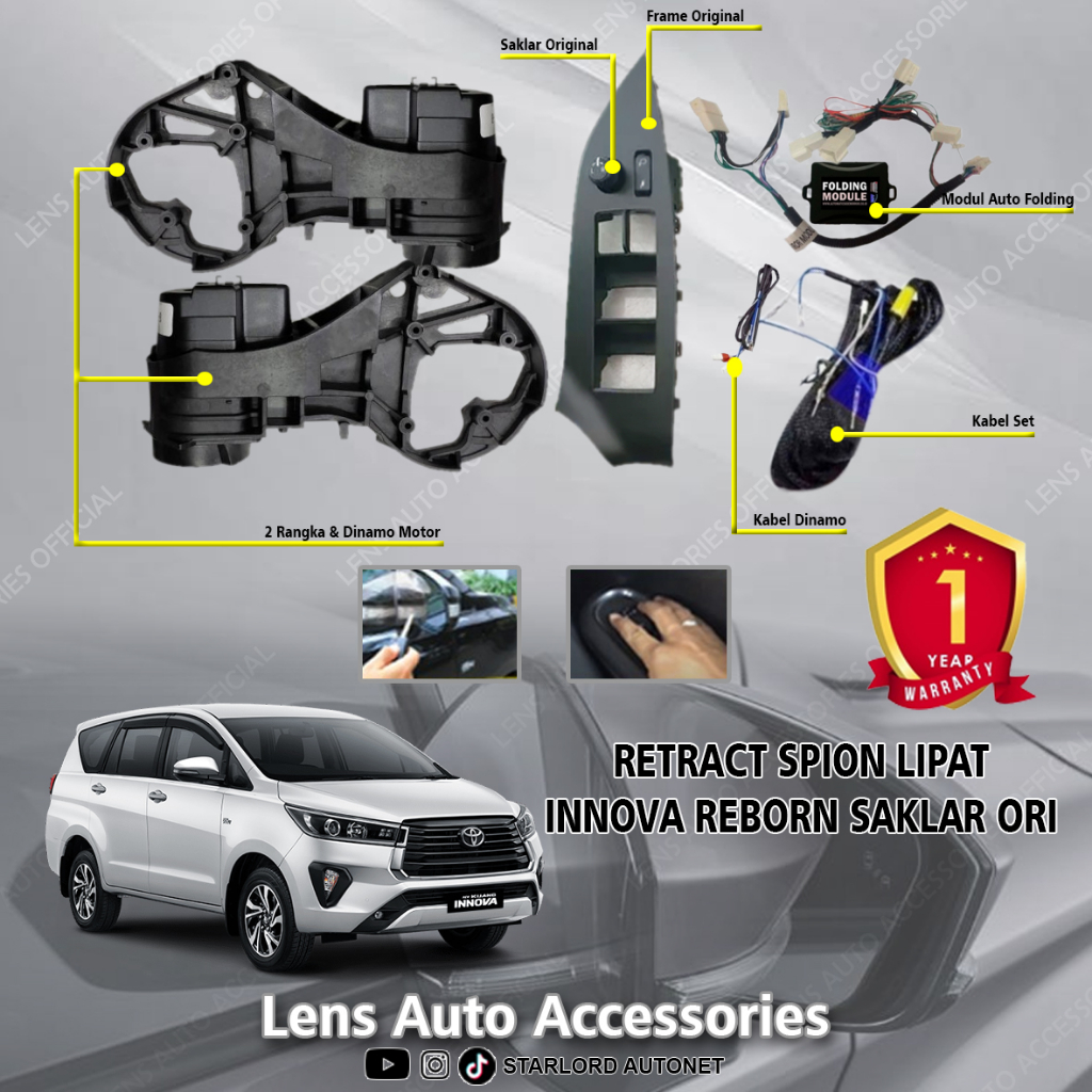 Jual RETRACT SPION LIPAT INNOVA REBORN SAKLAR ORIGINAL SHM | Shopee ...