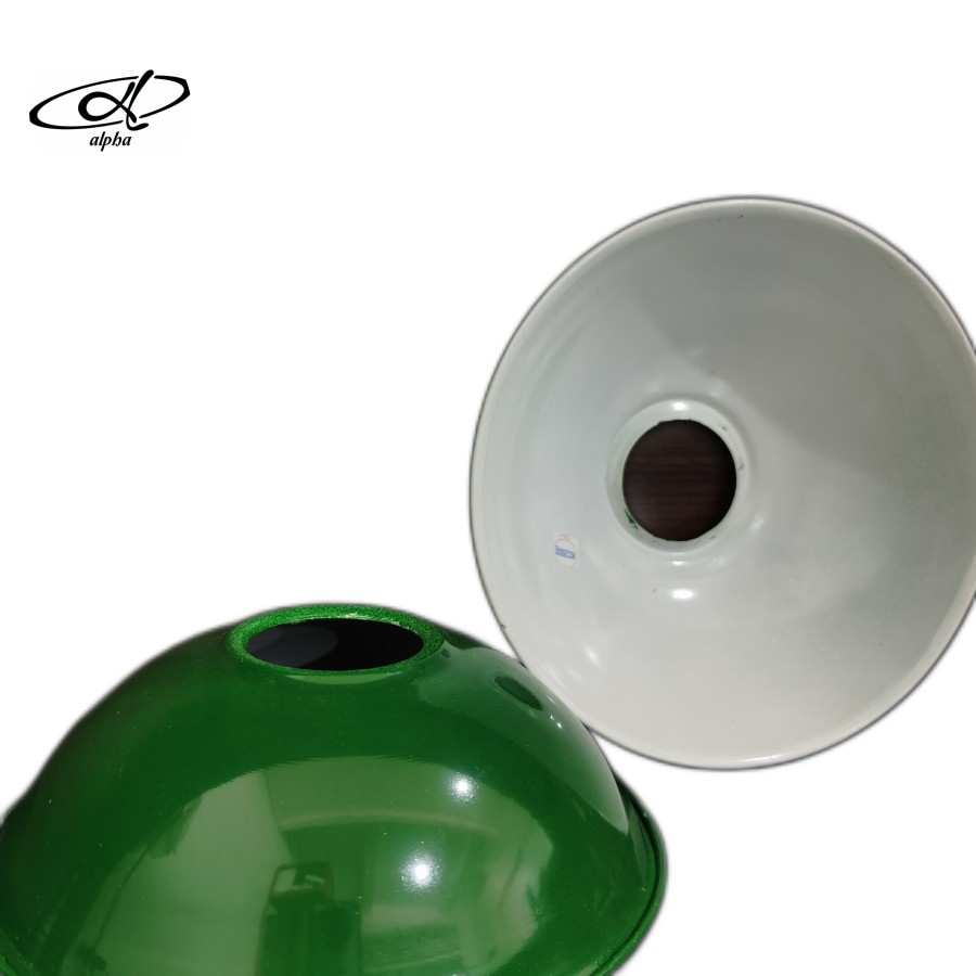 Jual Kap Lampu Jalan Hijau Besi Diameter 7.5" (18-19cm) Kap Ijo Mini E27 | Shopee Indonesia
