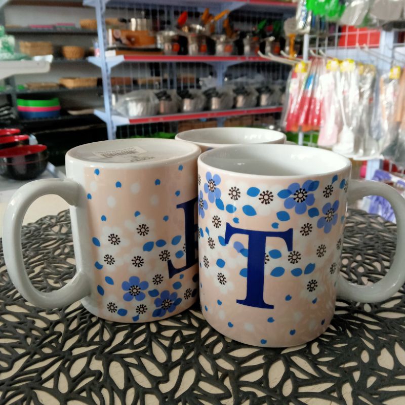 Jual Mug Kopin Keramik Porcelain Alfabet 1 PCS | Shopee Indonesia