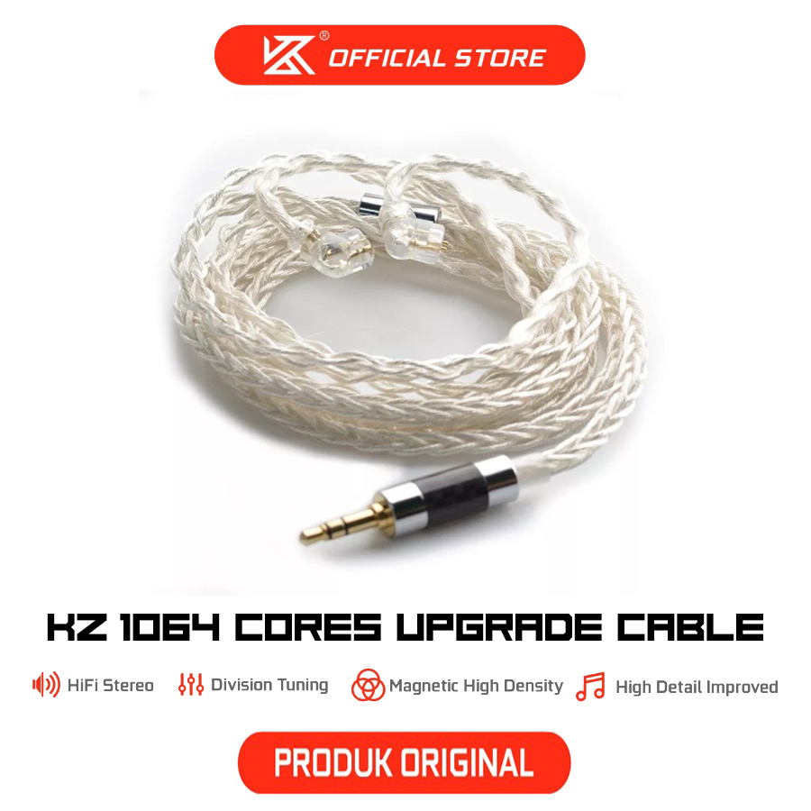 Jual [KZ Official Store] KZ 1064 Cores Upgrade Cable Silver Plated 8 Strand | Shopee Indonesia