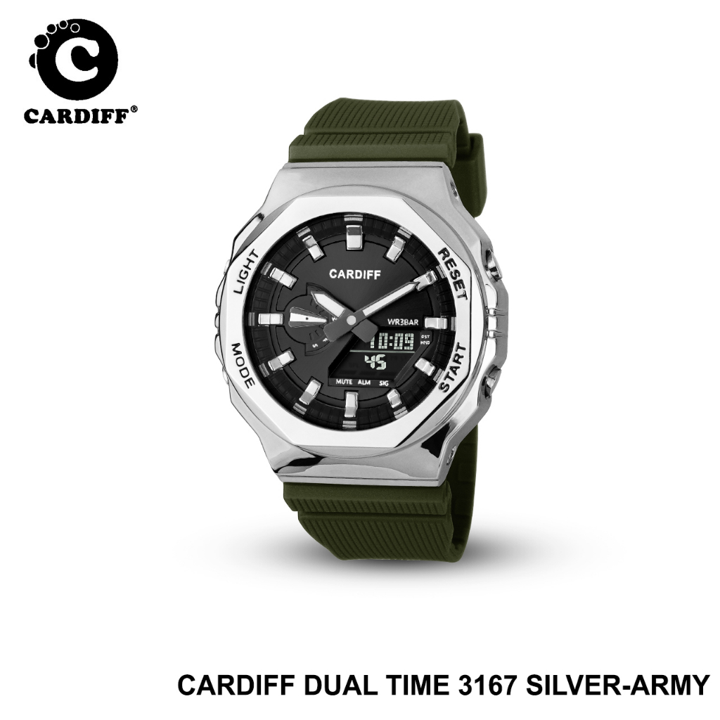 Jual CARDIFF DT 3167 Jam Tangan Pria Dual Time Water Resist | Shopee ...