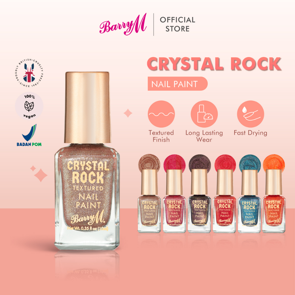 Jual Barry M Crystal Rock Nail Paint / Kutek / Nail Polish | Shopee ...