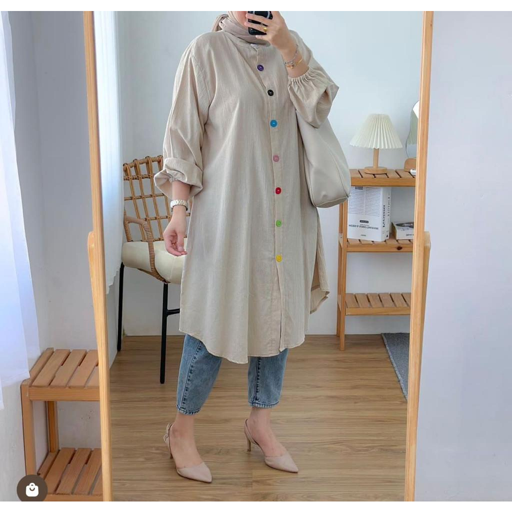 Jual linen tunik | Shopee Indonesia