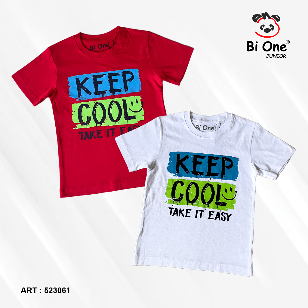 Jual BiOne Kaos Oblong Wangky Anak Laki-Laki "Keep Cool Take It Easy ...