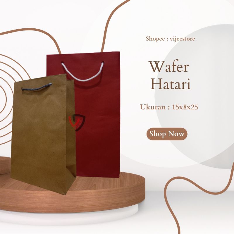 Jual PAPERBAG WAFER HATARI 15X8X25/ GOODIE BAG SOUVENIR | Shopee Indonesia