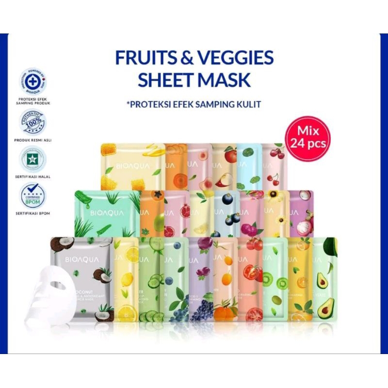 Jual PAKET USAHA SHEET MASK BIOAQUA MIX VARIAN | Shopee Indonesia