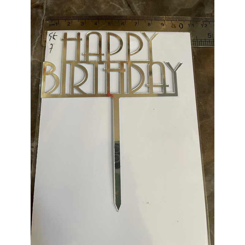 Jual topper HBD ukuran sedang akrilik | Shopee Indonesia