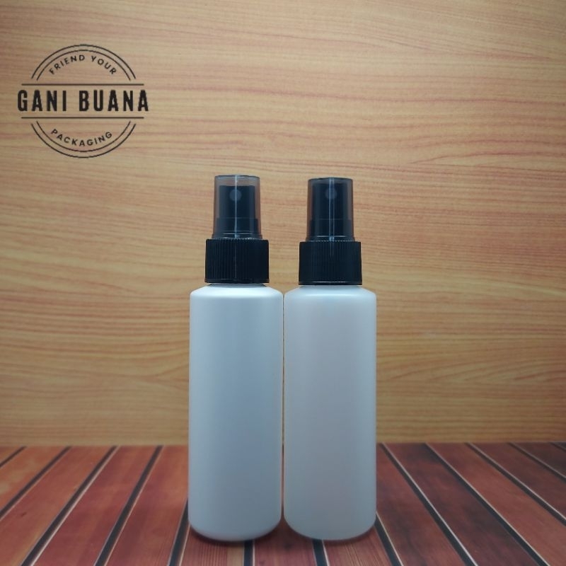Jual BOTOL SPRAY 100ML HDPE/BOTOL SEMPRO 100ML HDPE TUTUP SPRAY HITAM ...
