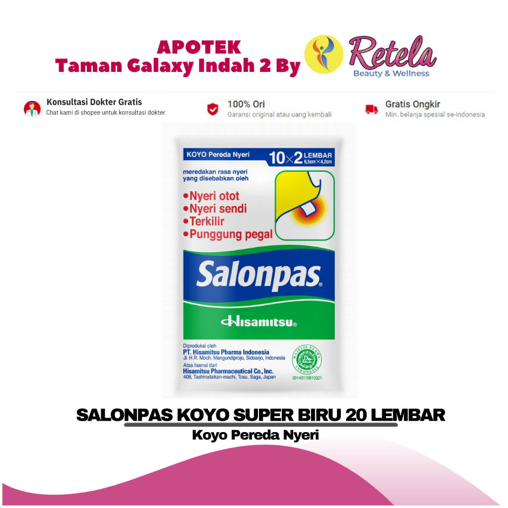 Jual SALONPAS KOYO SUPER BIRU 20 LEMBAR | Shopee Indonesia