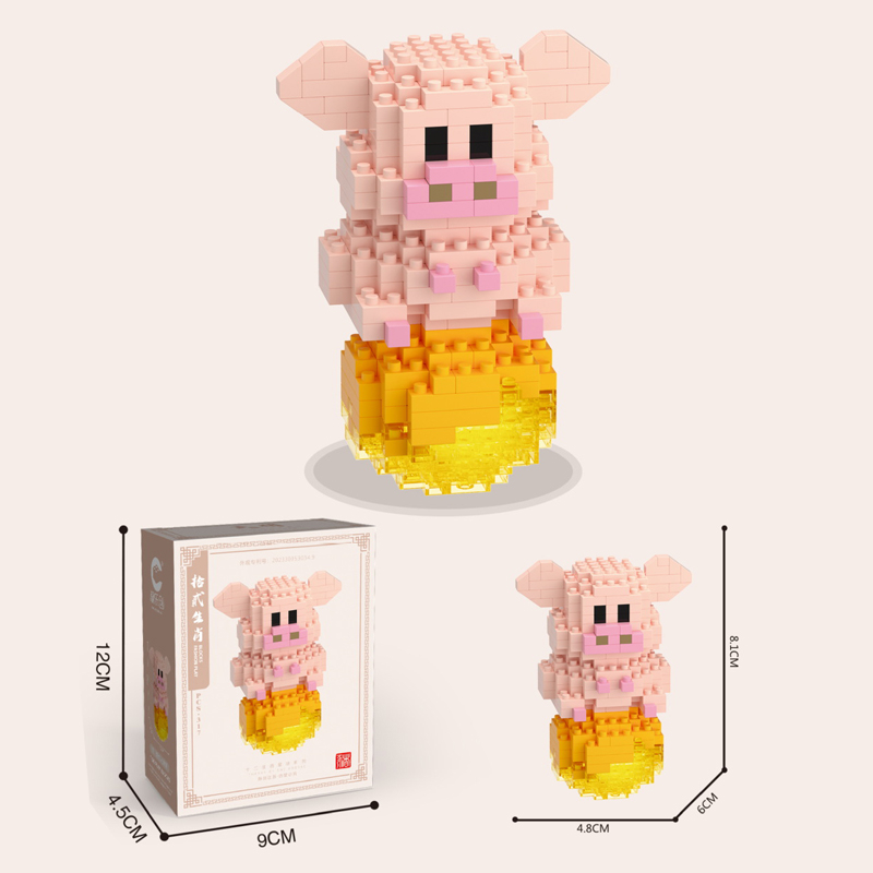 Jual 12 Chinese Zodiac Bricks Block Mini Bricks Shio Cina Balok Susun ...