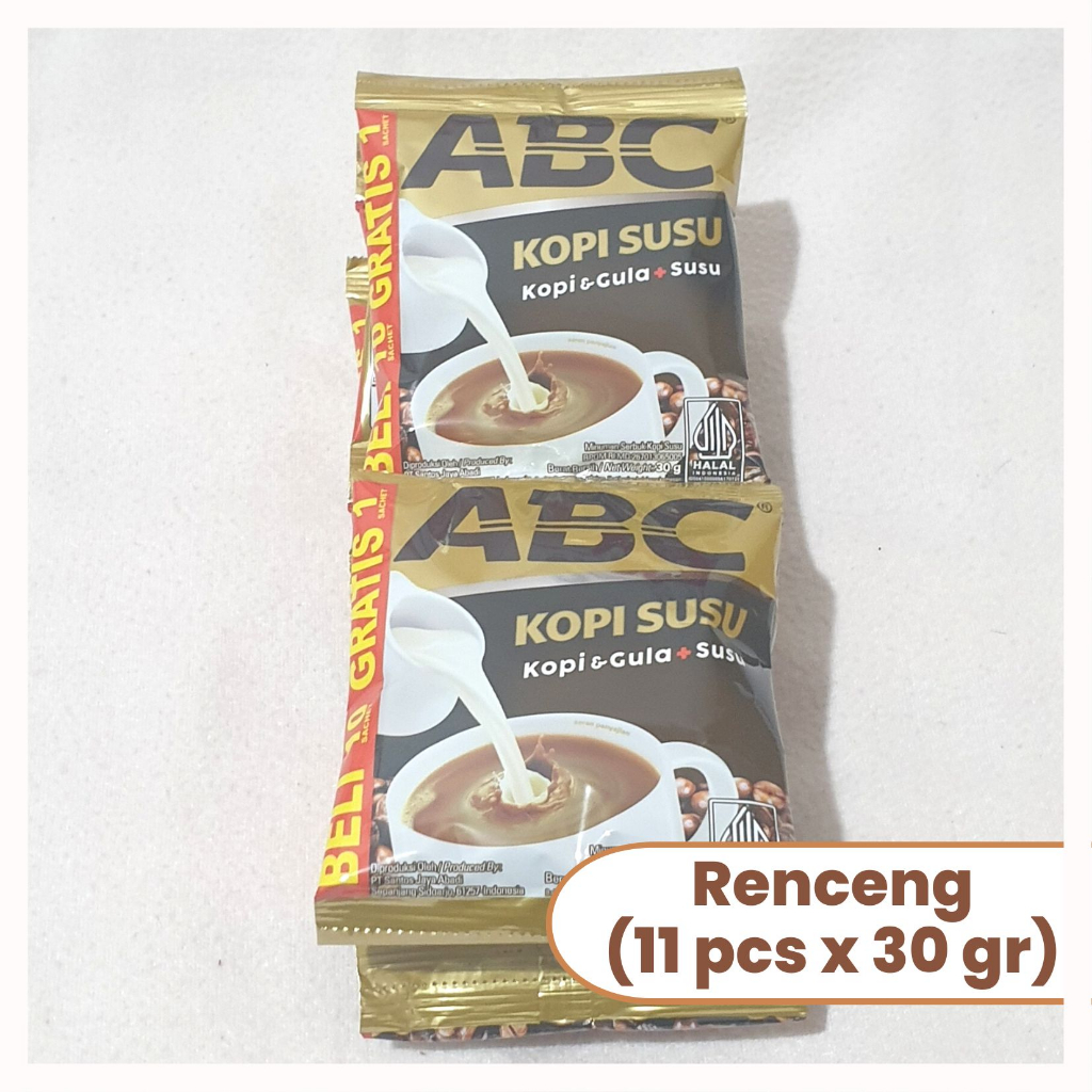 Jual ABC Kopi Susu Renceng (11 sachets x 30 gr) | Shopee Indonesia