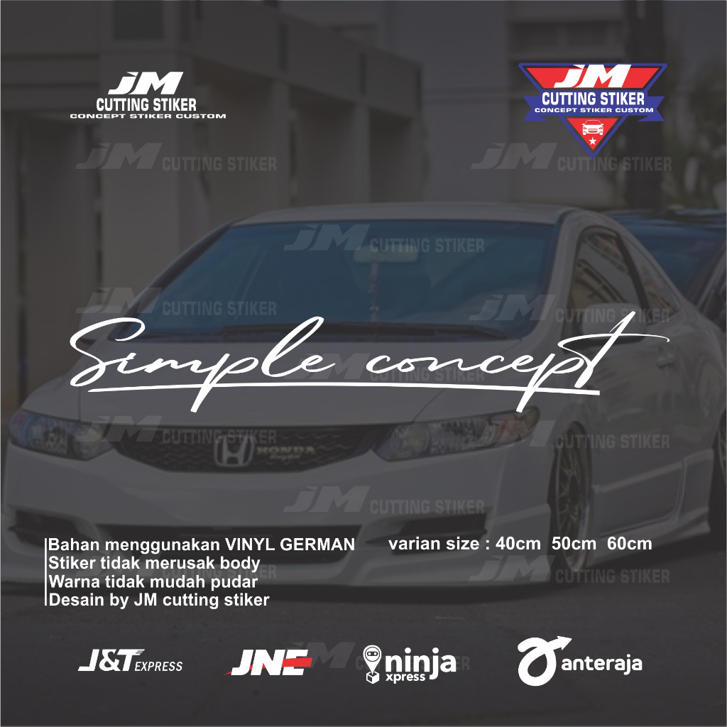 Jual stiker kaca simple concept cutting stiker kaca mobil truck pick up ...