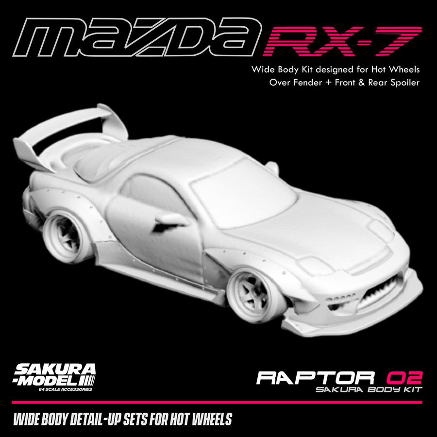 Jual Body Kit for MAZDA RX7 FD WIDE BODY SM31 Diecast 1/64 FREE BONUS ...
