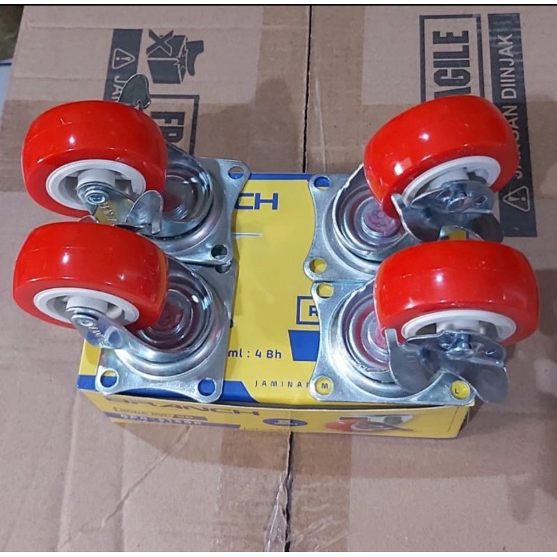 Jual Roda Rem 2 inch / Roda Troli / Roda Etalase / Roda Branch 2 inch ...