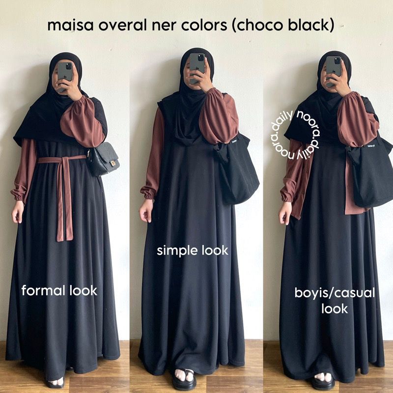 Jual MAIRA SET OVERALL BISA BANYAK STYLE 3 IN 1 - KEMEJA + OVERALL ...