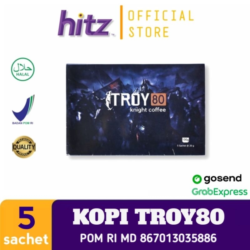 Jual KOPI TROY 80 BPOM 1 BOX 5 SACHET ASLI ORIGINAL | Shopee Indonesia