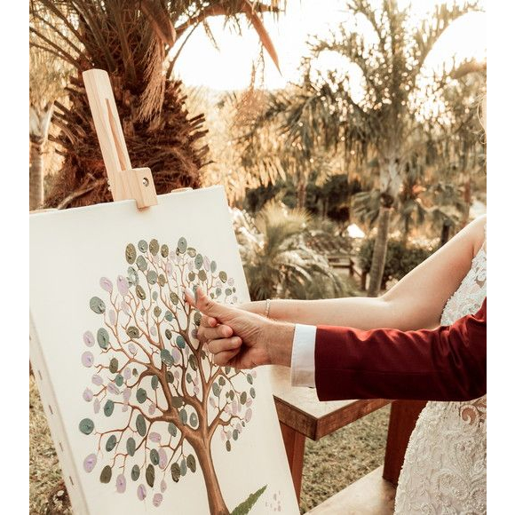 Jual KANVAS WEDDING TREE FINGGERBOOK UK 60x40/ BUKU TAMU CAP JEMPOL ...