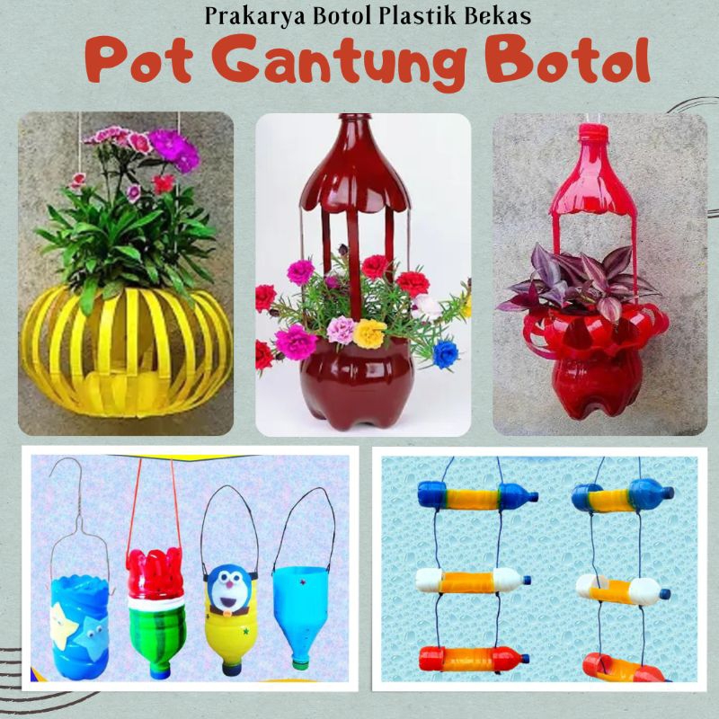 Jual POT GANTUNG BOTOL PLASTIK | Kerajinan Daur Ulang | Tugas Prakarya ...