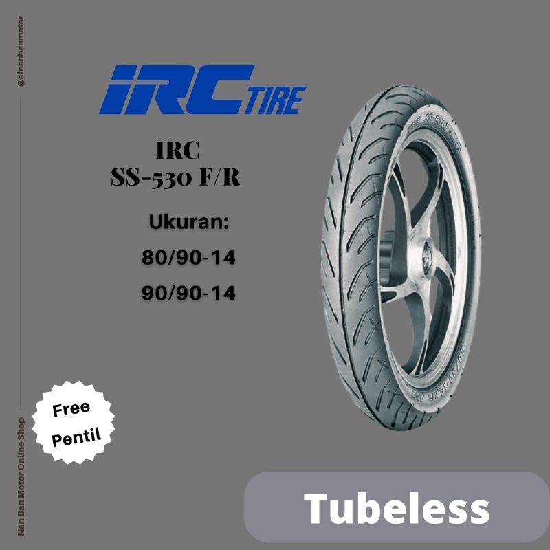 Jual BAN MOTOR IRC SS 530 F/R UKURAN 80/90-14 & 90/90-14 UNTUK MOTOR ...