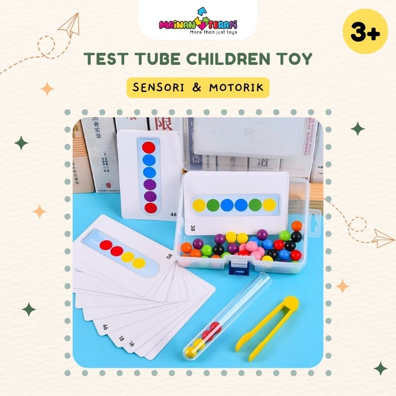 Jual Mainan Terapi Test Tube Children Toy menyamakan bola Fine Motor ...
