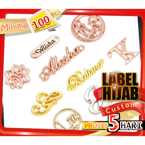 Jual Pemasok label plat jilbab kerudung dan hijab berbagai bentuk dan ...