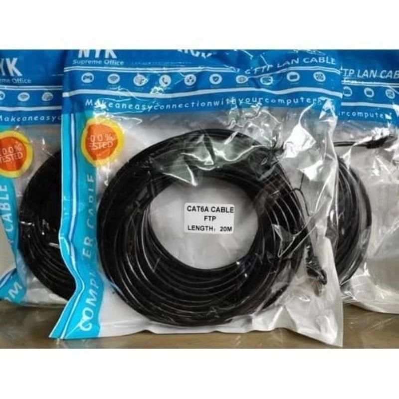 Jual KABEL LAN OUTDOOR FTP 20M / 20 METER CAT 6 JACK METAL | Shopee ...