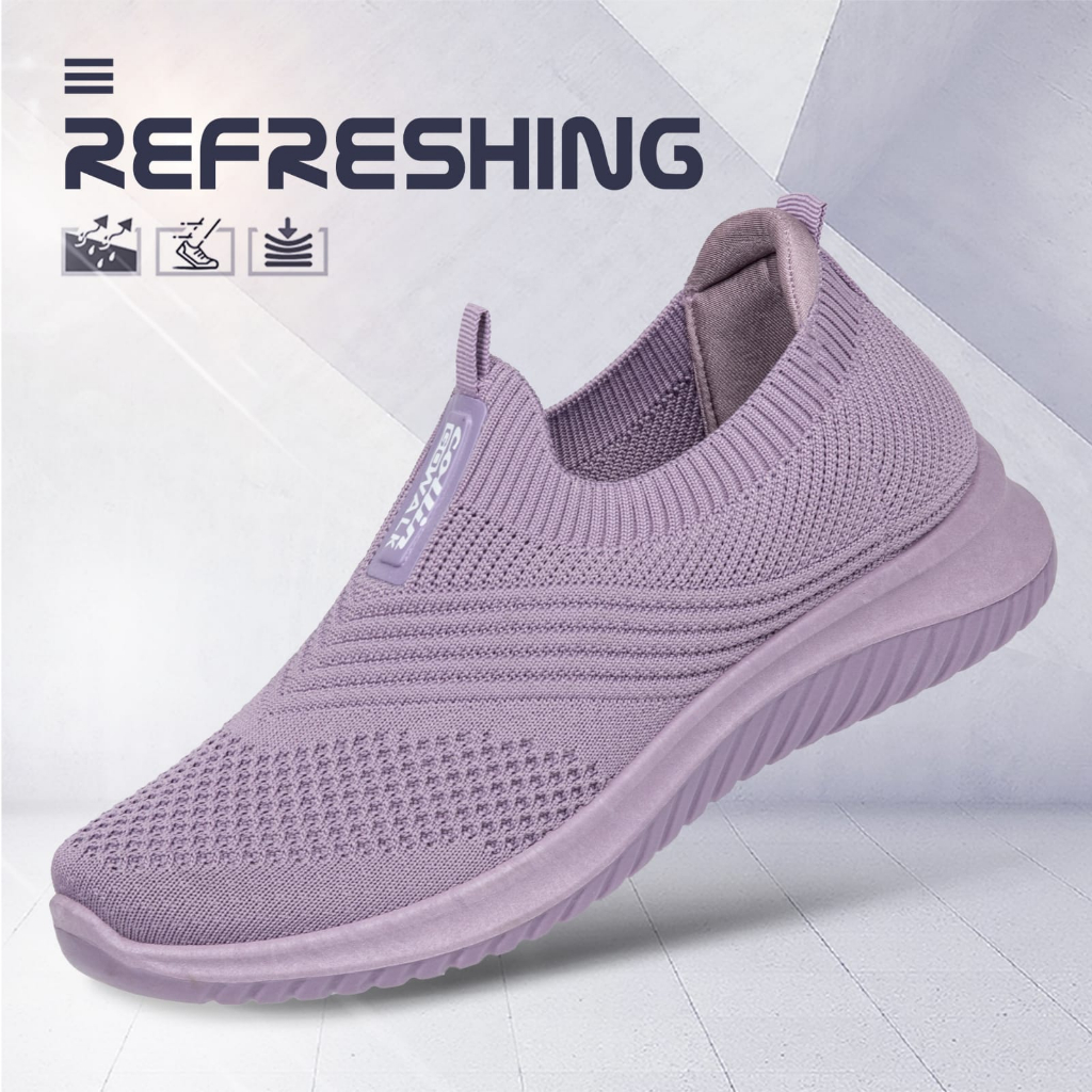 Jual Sepatu Wanita Sepatu Olahraga Import Korea Model Slip On Design ...