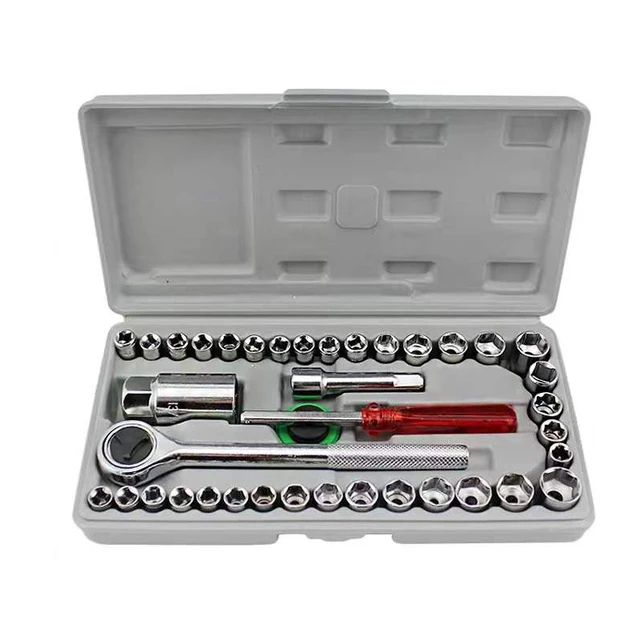 Jual KUNCI PAS SOK 40 PCS MULTIPURPOSE COMBINATION SOCKET WRENCH AIWA Kunci Soket 40 In 1 ...